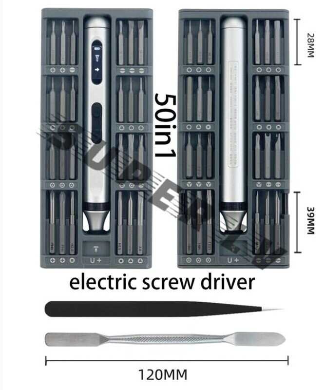 50In1 Electric Screwdriver Kit Cordless Rechargeable Mobile Repair Tool ...