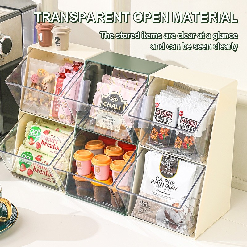 2 Layer Storage Coffee Bag Organizer Tea Bag Container Condiment ...