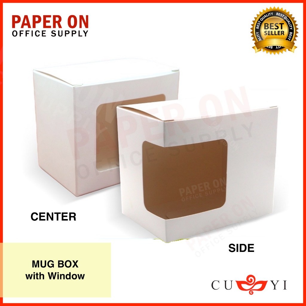 CUYI Mug Box with Window (Side / Center) 50 pieces | Shopee Philippines