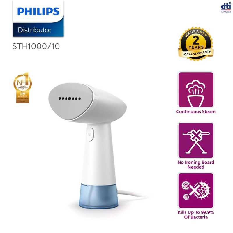 PHILIPS Handheld Steamer Sth1000-10 - Quick Ironing/ Steaming, 85Ml ...