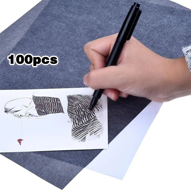 A4 Size Carbon Paper Tracing Paper 100 Sheets Black Blue For Document ...