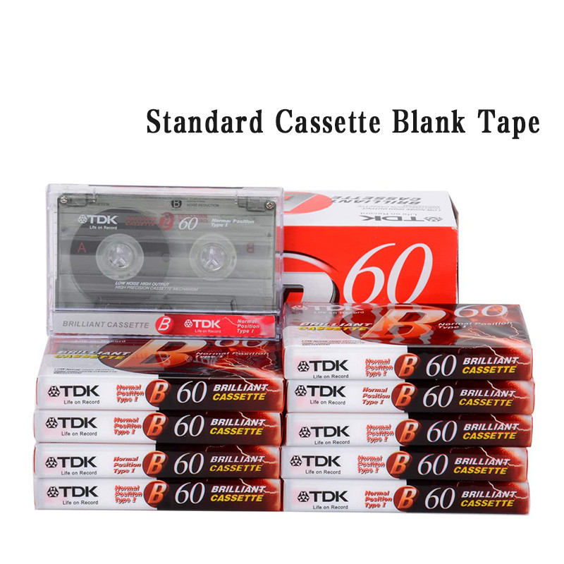 TDK Standard Player Empty Audio Tape Cassette Blank Tape 60 Minutes ...