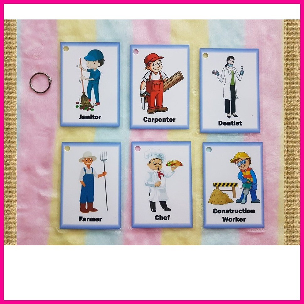 Community Helpers, Places Laminated Flashcards.(2.5x3.5 inch) | Shopee ...