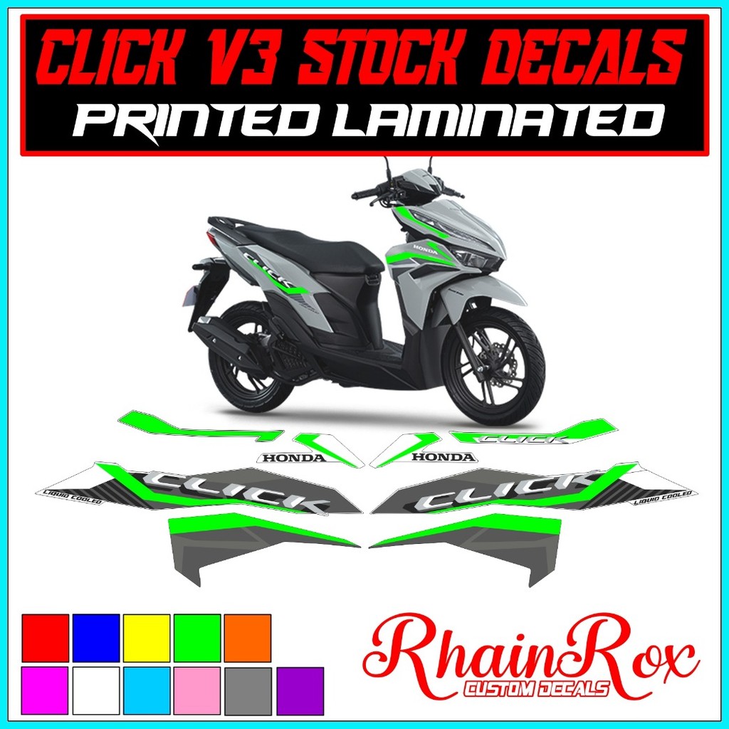 honda click v3 stock decals v3 v4 fitted printed laminated original ...