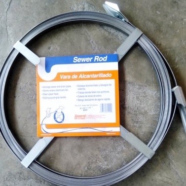 Sewer Rod Drainage Sewage Declogger Metal Flat Bar PLEHE (25ft x 1/2 ...