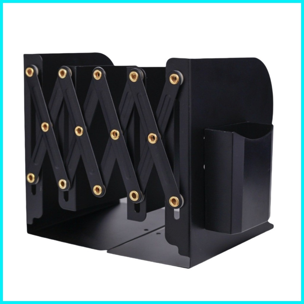 Retractable Bookend With Pen Holder Adjustable Book Stand Multi ...