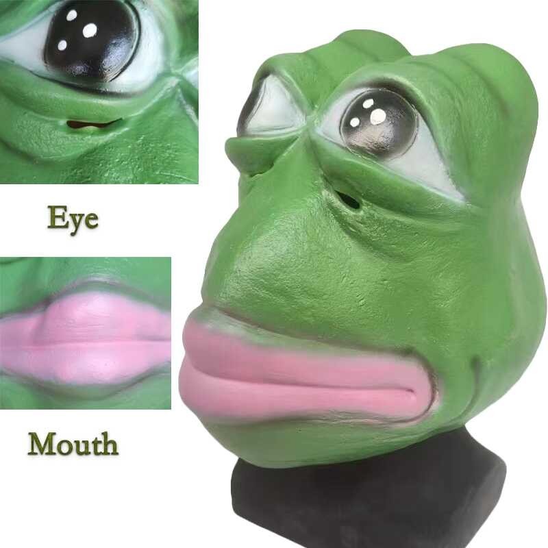 Sad Nakakatawa Full Face Halloween Frog Latex Mask Party Prom Cosplay ...
