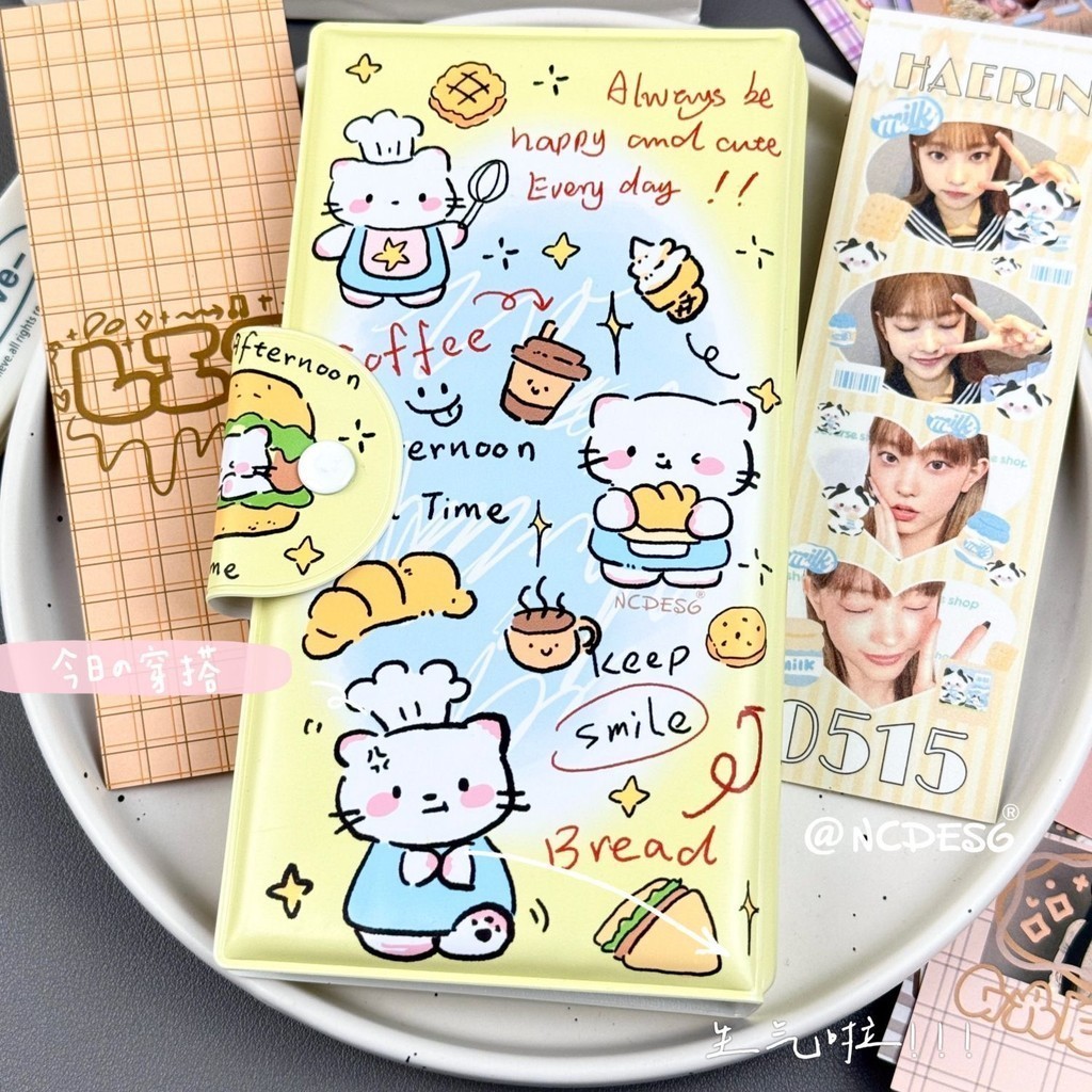 INS 40 Pockets Kitten Life Four-compartment Card Bag Kpop Idol ...