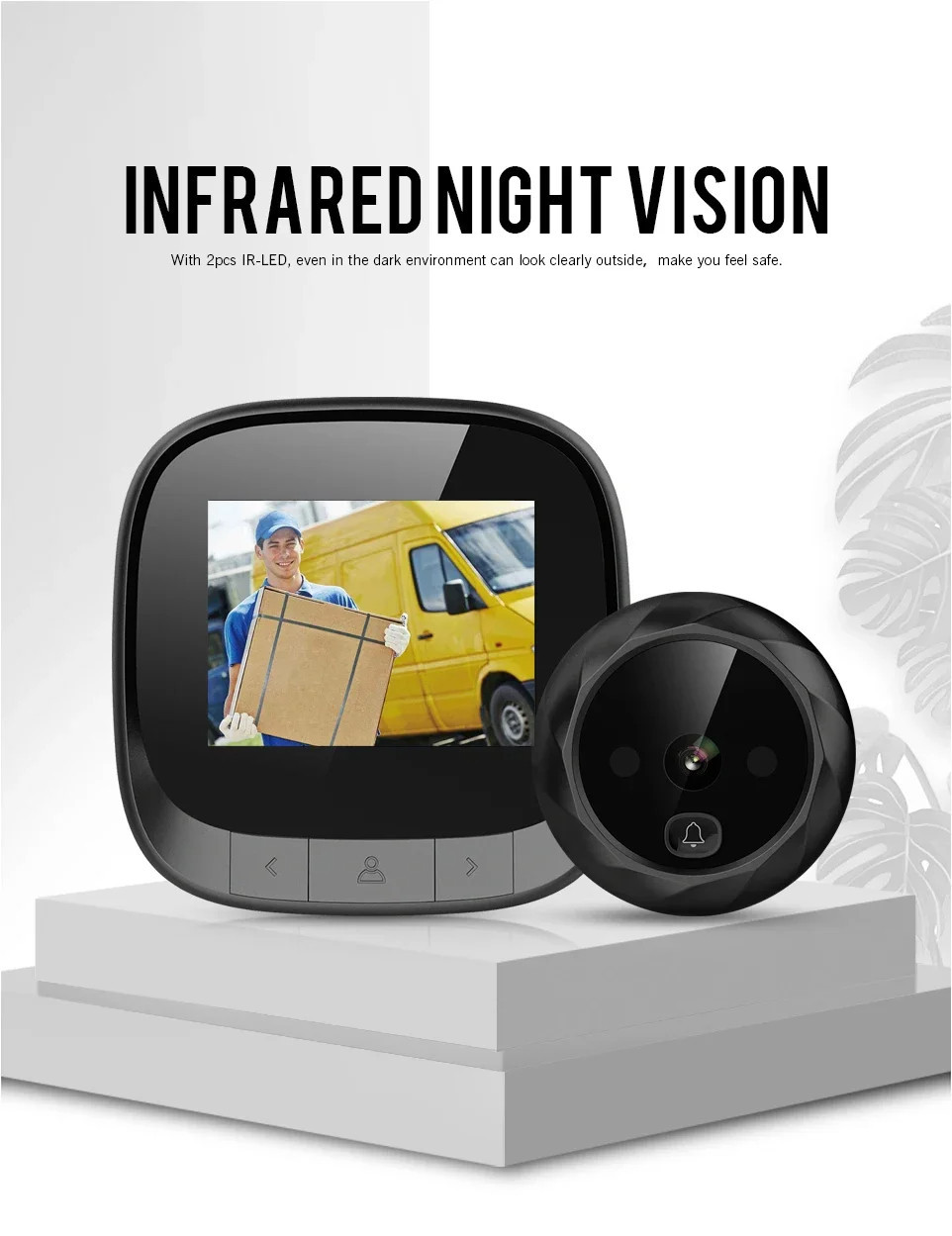 2.4 Inch Digital Peephole Viewer Door Bell Viewer Long Standby Video ...