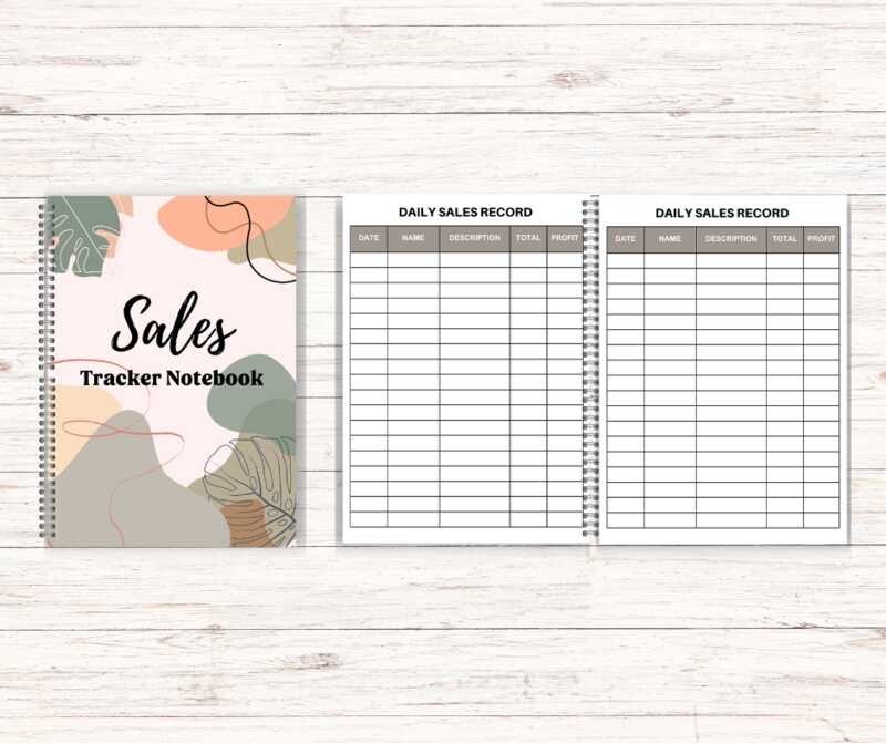 A&J Sales Tracker Notebook Daily Transaction Record Book 70 Pages Wire ...