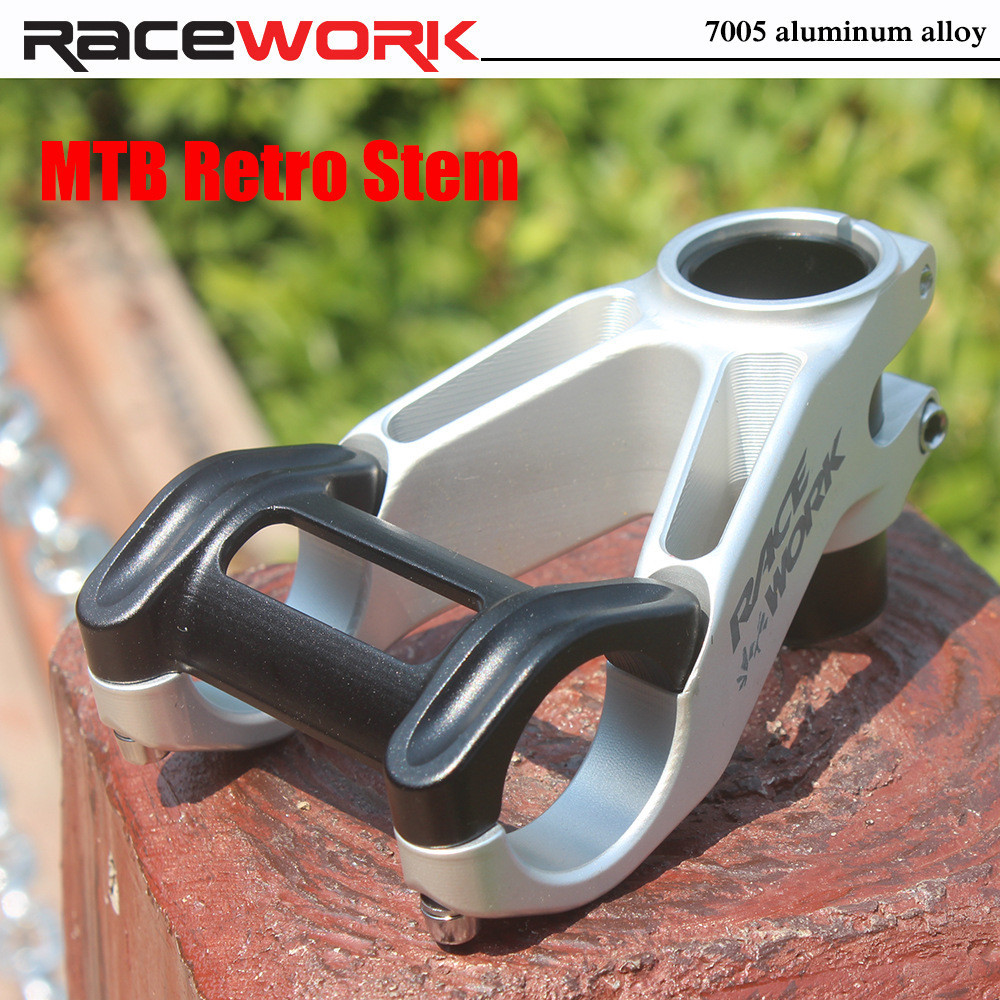 RACEWORK Retro MTB Handle Stem Bicycle Stand Negative 17 Degrees 80mm ...