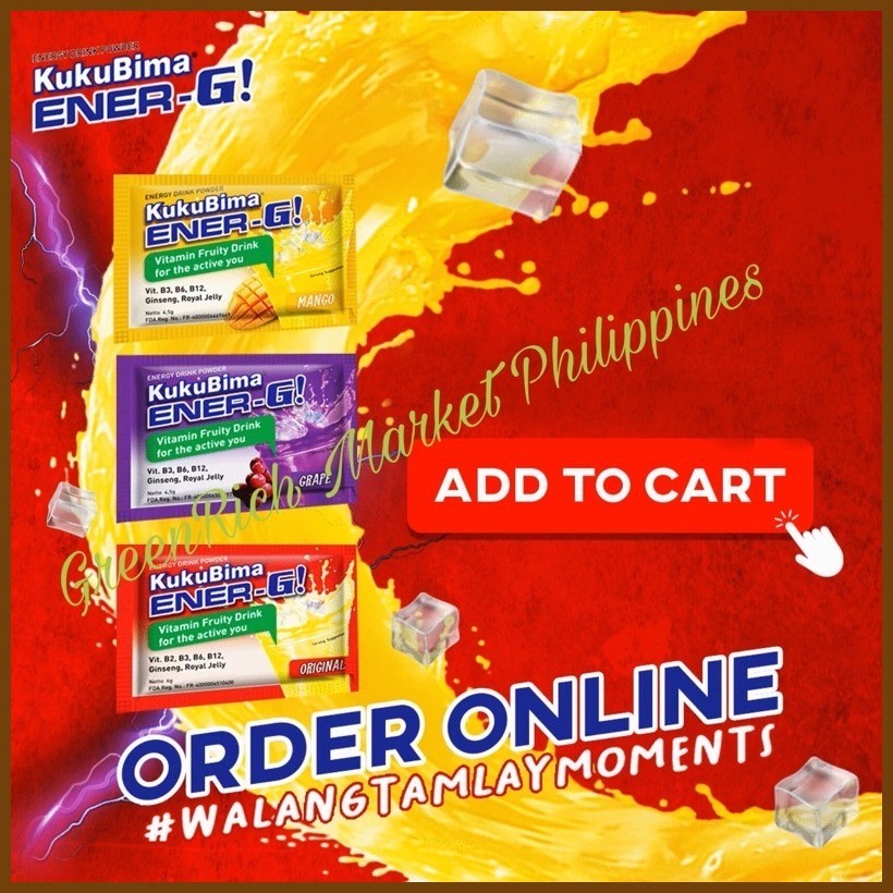 ☃ ⏍ Kukubima Energy Juice -1 box/ 6 sachets original flavor only ...