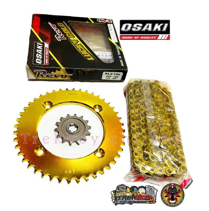 150 Kawasaki KLX ( 14T-44T X 428H-124L ) Osaki Lucky Gold Chain At ...