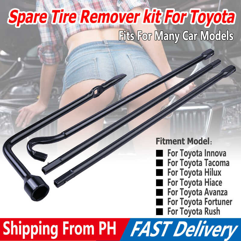 Para Cars Spare Tire Remover Complete Tool Set Para Sa Toyota Innova Hi ...
