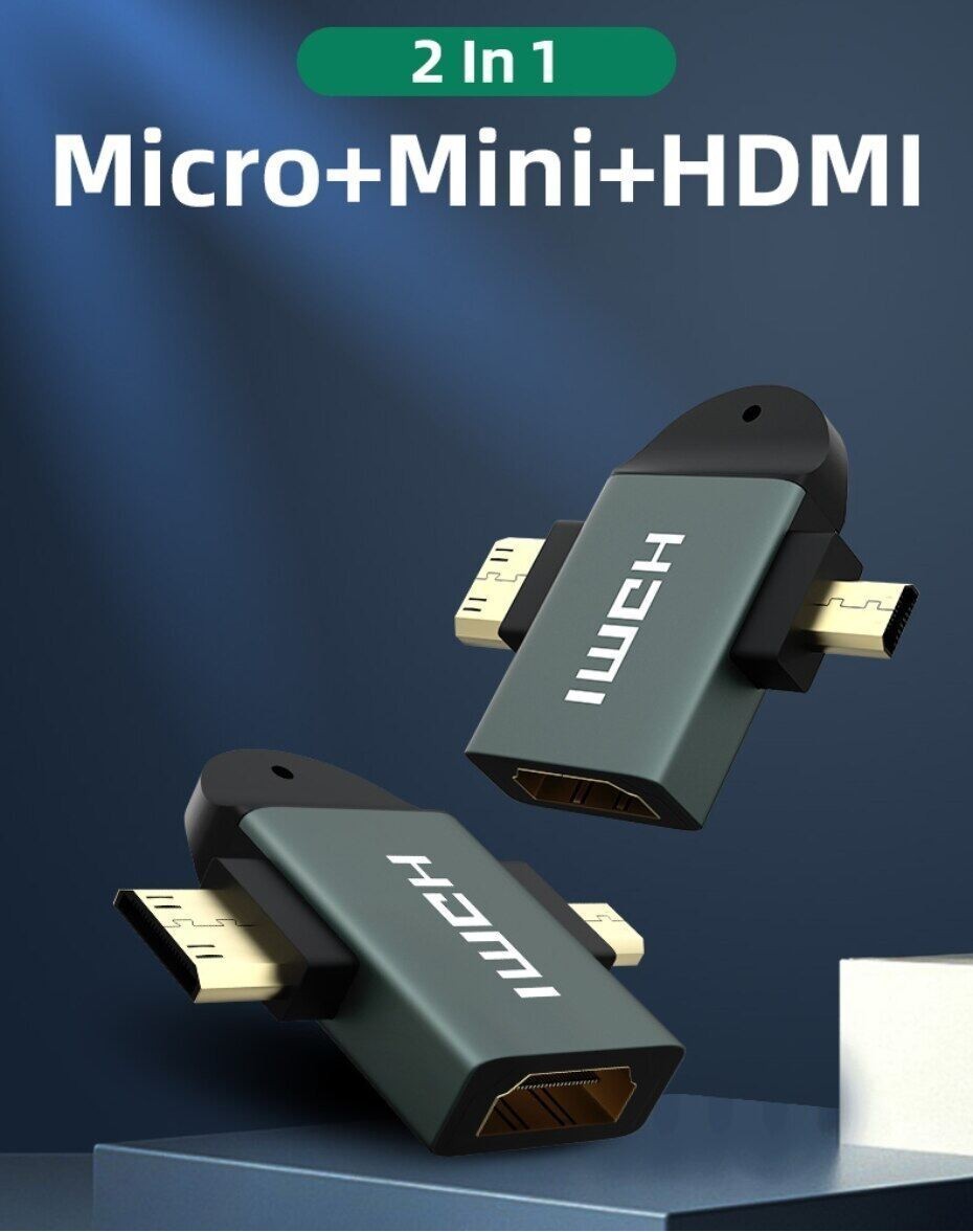 Mini HDMI-compatible To HDMI-compatible Adapter for Video Camera Micro ...