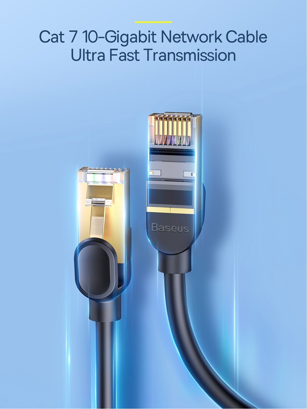Baseus Cat7 10Gbps Ethernet Cable High Speed Lan Cable Cat 7 RJ45 ...