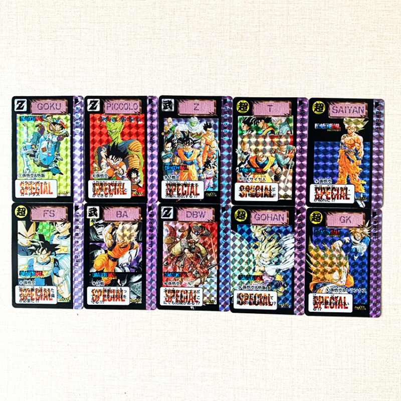 10Pcs/Set Dragon Ball Z GT Limited Super Saiyan Heroes Battle Card ...
