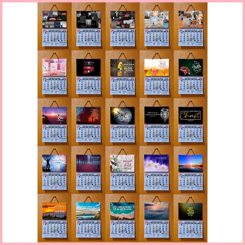 ∆ 2024 CALENDAR (INSPIRATIONAL & BIBLE VERSES) | Shopee Philippines