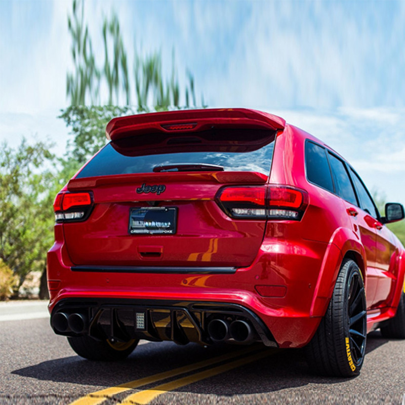 R Style Car Trunk + Roof Top Spoiler Lip Rear Boot Tail Gate Wing Jeep ...