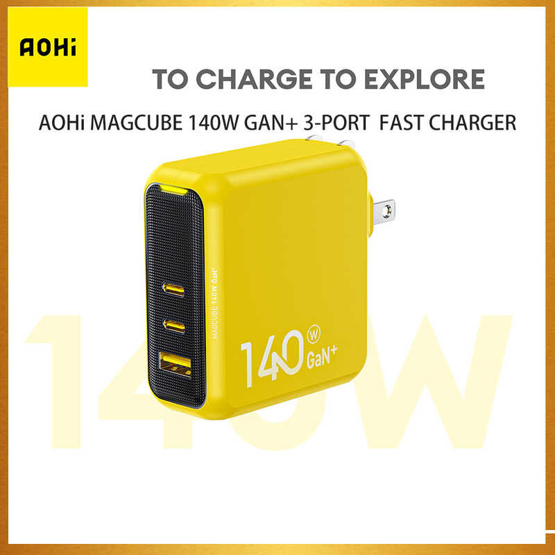 AOHI Maube 140W USB C Charger 140W Cable Pd3.1 Gan Fast Charge Type-C High Speed Phone Adapter ...