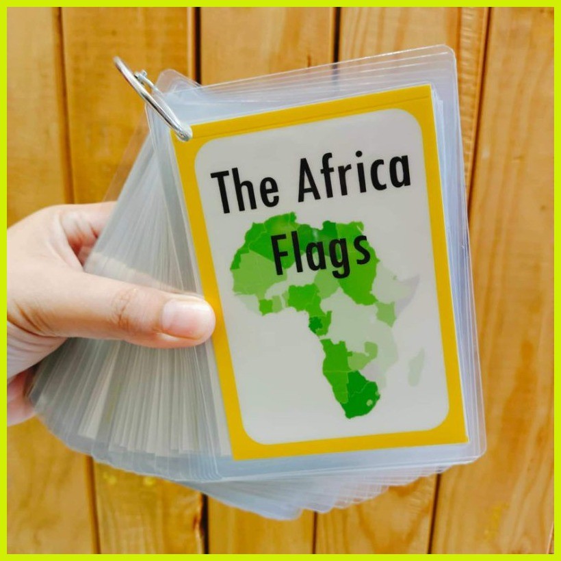 ☢ ⊙ Laminated world flags and capitals complete set sold per continents ...