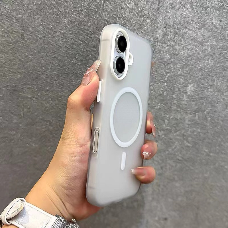 Luxury Jelly Color Frosted Magnetic Soft Phone Case for iPhone 16 Pro ...