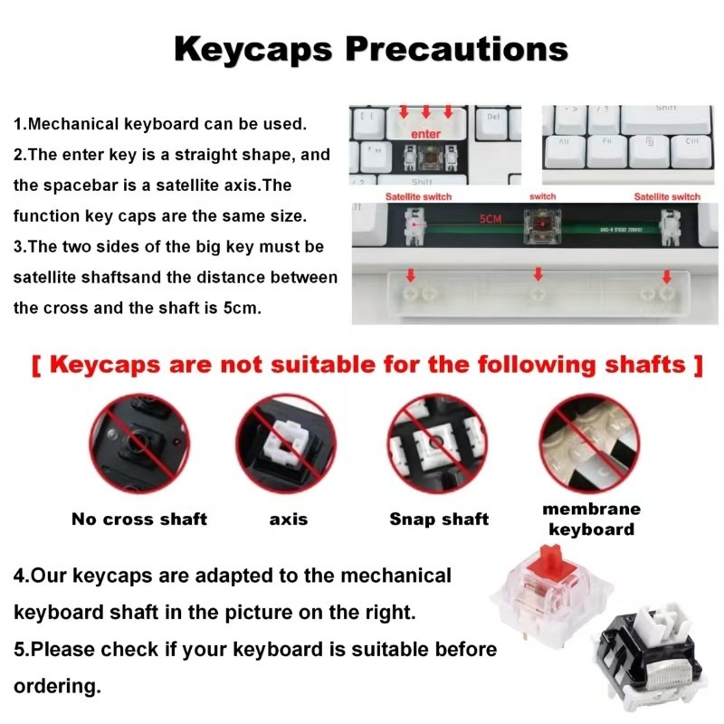 【PH STOCK】PBT Black Crystal Mechanical Keycap MDA Profile Small Full ...
