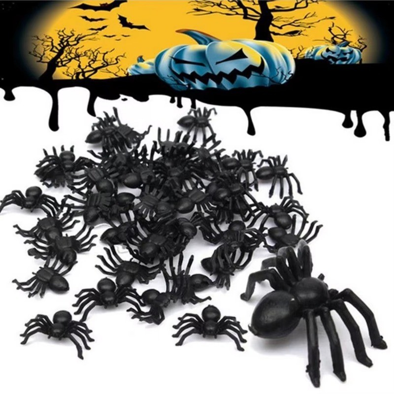200/50PCS Halloween Horror Mini Spider - Haunted House Halloween Party ...