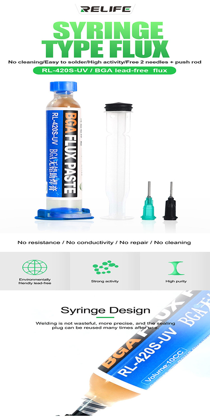 RL-420S-UV RL-421S-OR RL-422S-IM Flux BGA PCB Solder Paste Welding ...