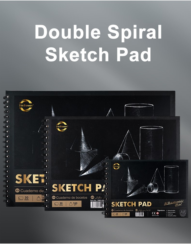 Professional Sketchbook A3 A4 A5 Drawing Pad 30 Sheets 160 GSM Acid ...