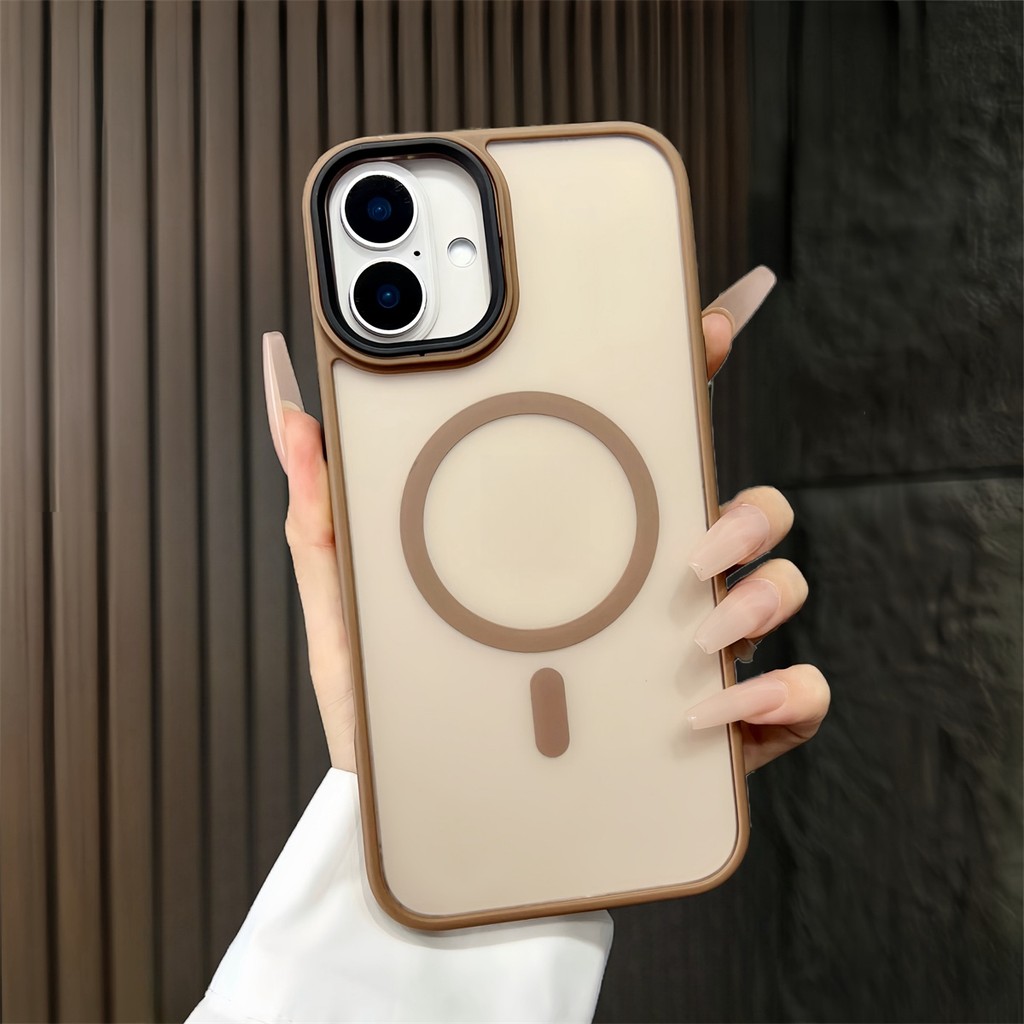 Desert Titanium Matte Magnetic Phone Case For iPhone 16 15 14 13 12 Pro ...