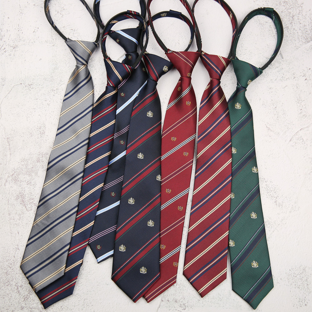 6cm Uniform Tie JK/DK Japanese Campus Style Necktie Unisex Zipper Free ...