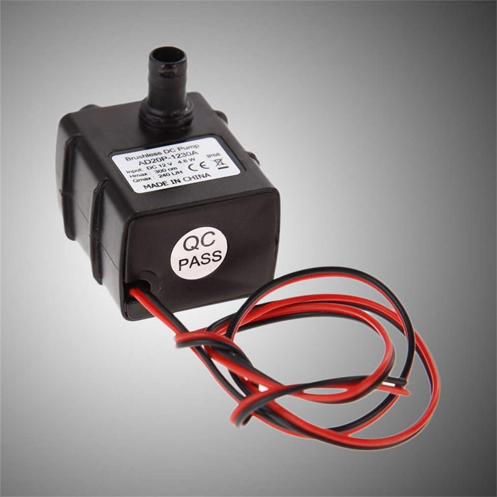Brushless, quiet, small CPU fountain pump 12V DC 240L/H for DIY ...