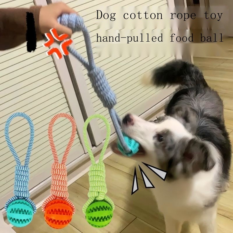 Dog toy interactive tug-of-war rope resistant to chewing molar rope ...