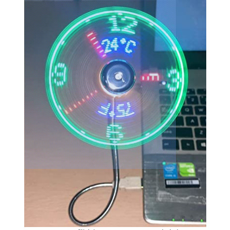 New USB Clock Fan with Real Time Clock and Temperature Display Function ...