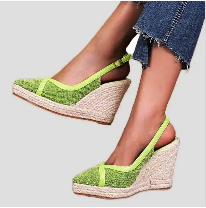 Espadrilles LIHUAMAO Wedges Heel Sandals Ankle Strap Platform Pumps ...