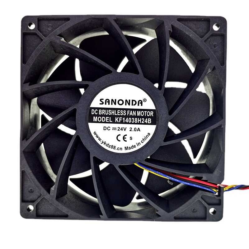 DC 14038 Cooling Fan 24V Double Ball Copper Tube Brushless Fan Server ...