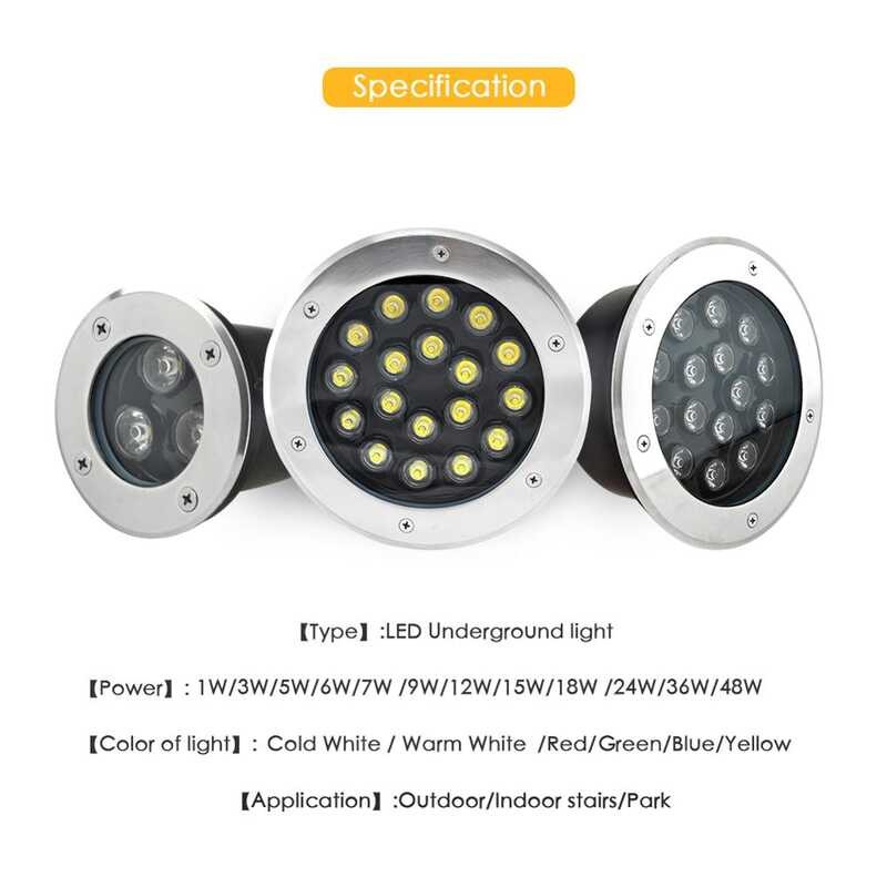 Ip68 A LED Underground Lamp 6W 9W 12W 15W 18W Recessed Stairs Od Light ...
