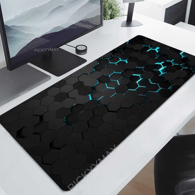 Big Gaming Mousepad XXL Mouse Large Keyboard Mat Hexagon Desk Pad For ...