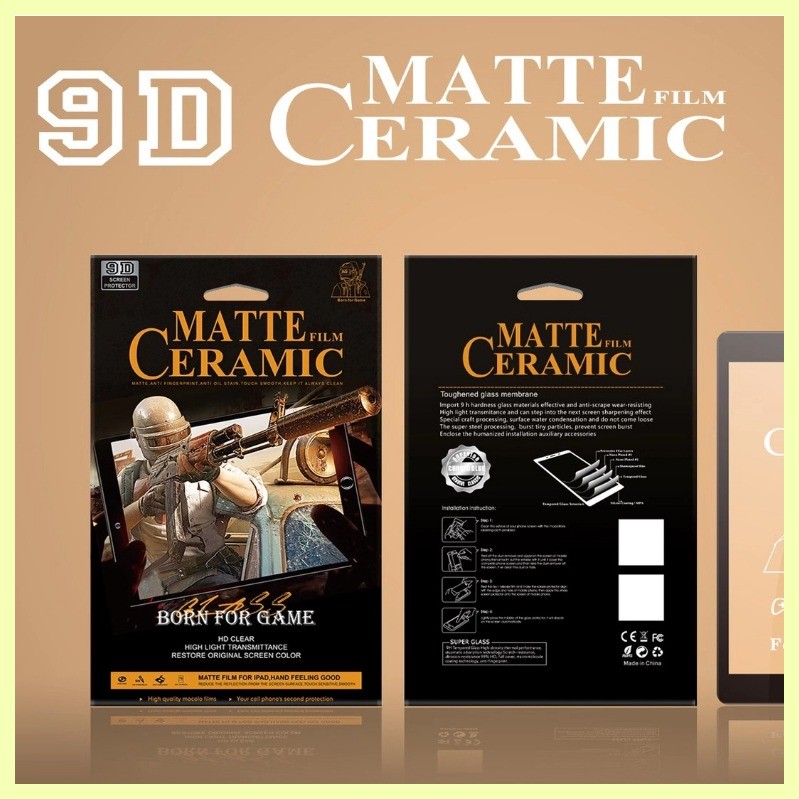 ♻ ∈ ♧ ☏ TABLET MATTE CERAMIC IPAD MINI 1 2 3 PRO 9.7 12.9 2020 11 2024 ...