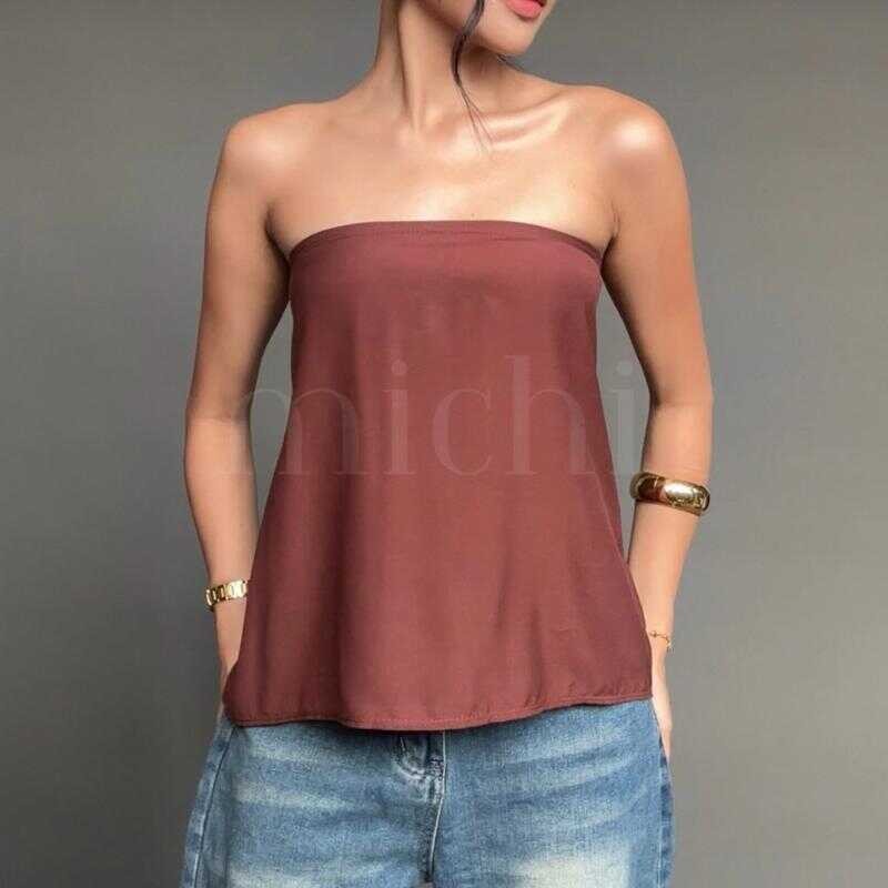MICHI Amor BOHO TUBE TOP - SOFT FABRIC And FLOWY | Shopee Philippines