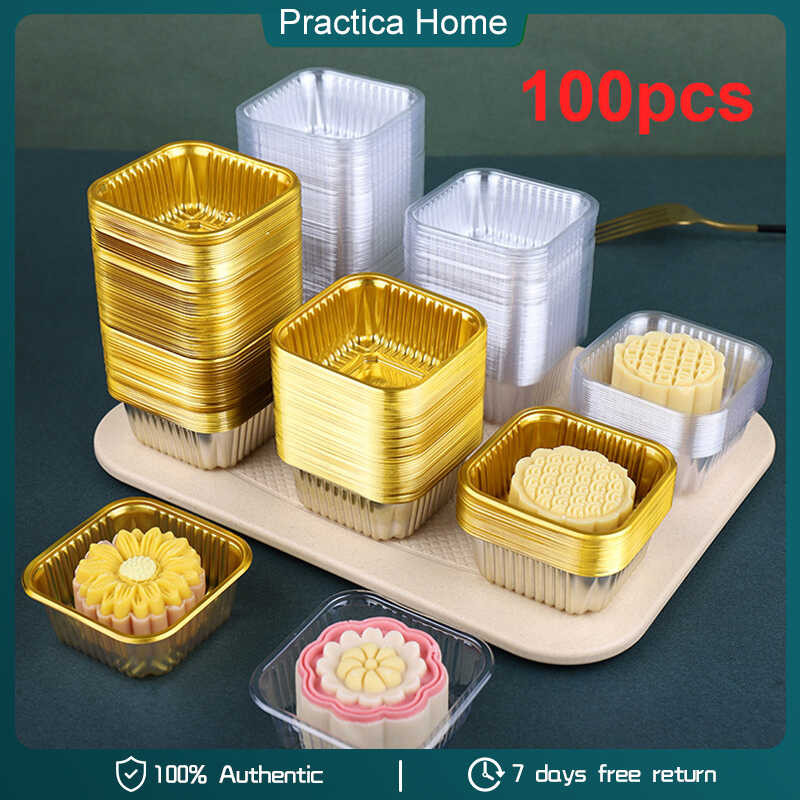 100Pcs Mooncake Tray Moon Cake Dessert Pastry Packaging Box Cookie ...
