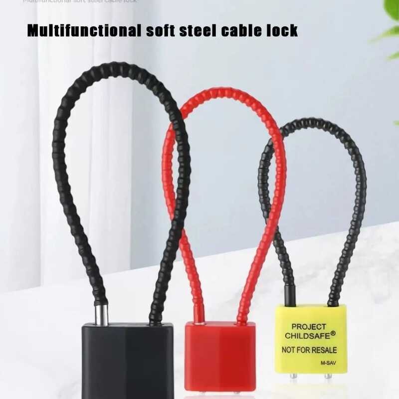 Multi-Function Wire Rope With 3Pcs Keys Steel Cable Anti-Theft Lock ...