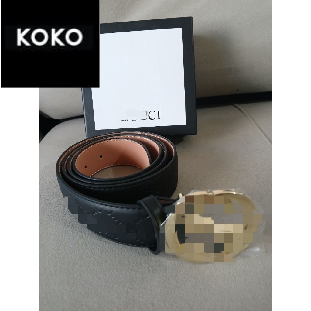 ♞EMMA With Box Ancient New Letters Big Buckle unisex Belt For Women ...