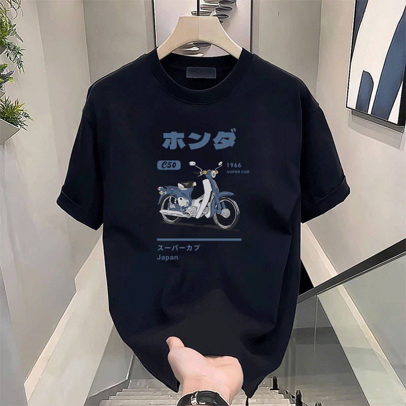 Honda Motorcycle Graphic T-Shirt For Men Super Cub Japan Design Casual ...