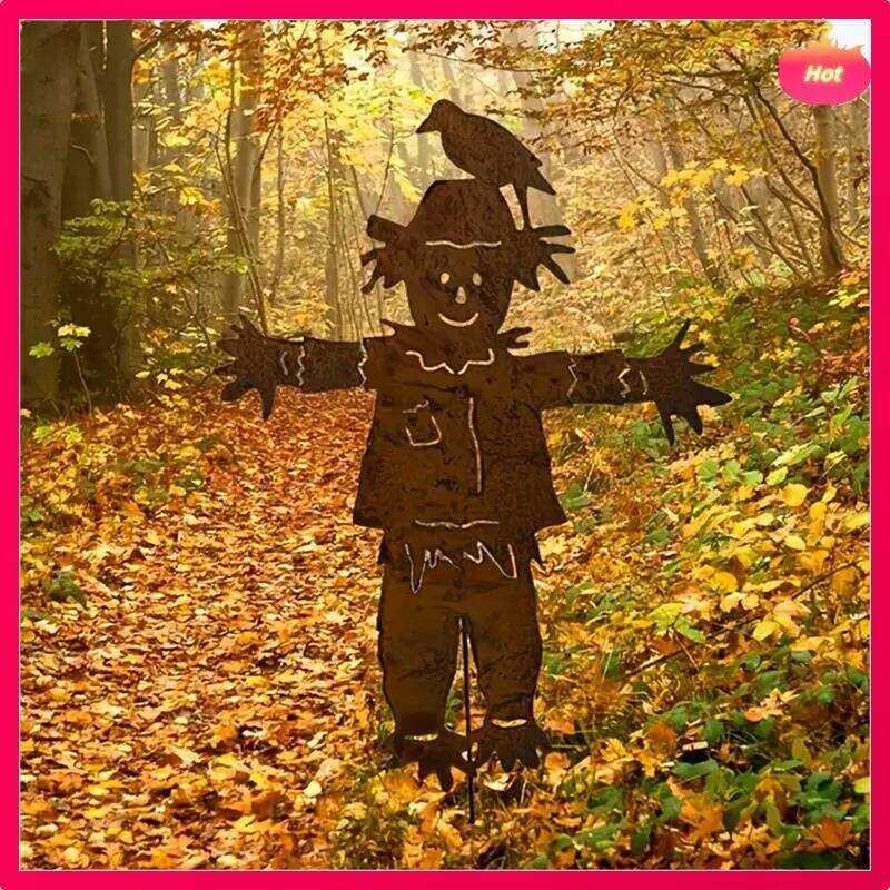 ABYP Scarecrows ⭐Aaaaa Garden Stake, Metal Yard Sign Fall Halloween ...