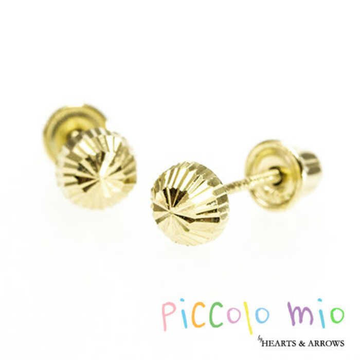 Piccolo Mio Baby & Kids 14K Gold HALF ROUND Screw Back Earrings Ywk6 ...