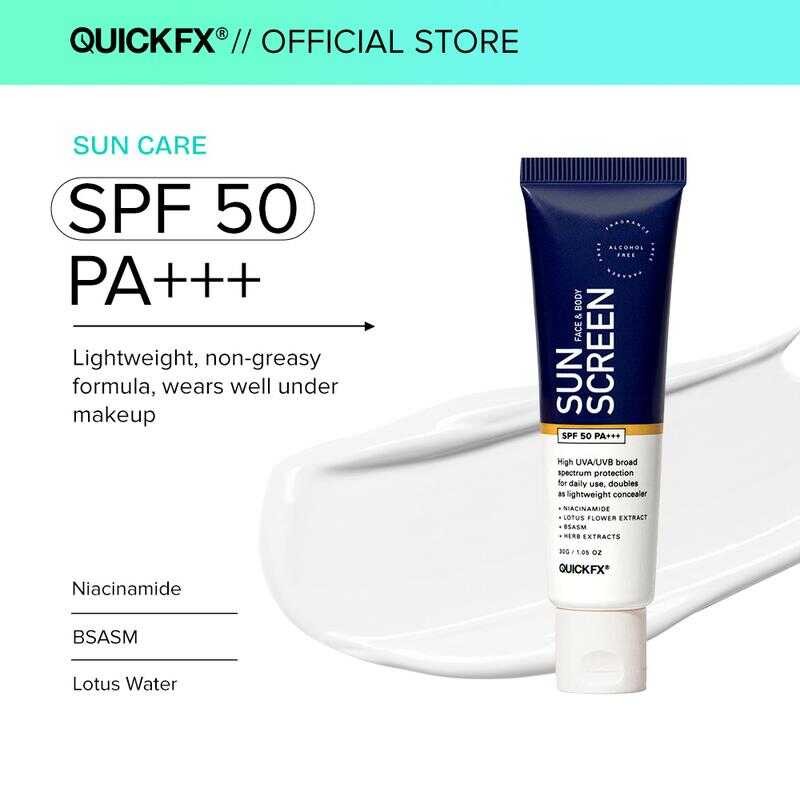 QUICKFX Sunscreen SPF 50 Pa+++ [For Face & Body] | Shopee Philippines
