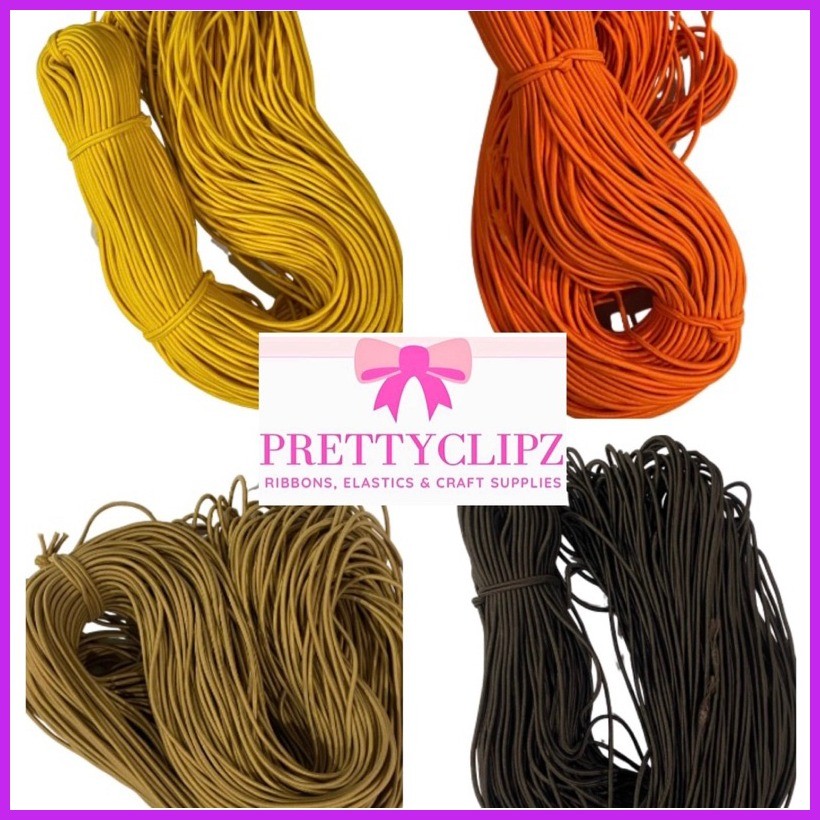 2.5MM & 4MM Round Nylon Elastic Cord/ Garter 5Yards & 10Yards | Shopee ...