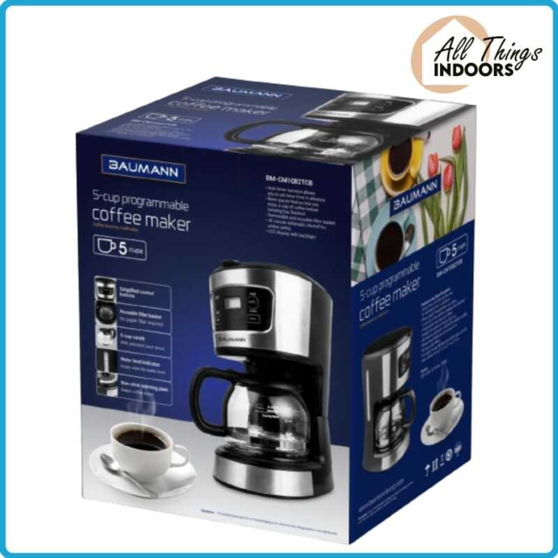 Baumann Living 5-Cup Programmable Coffee Maker 5Ed | Shopee Philippines